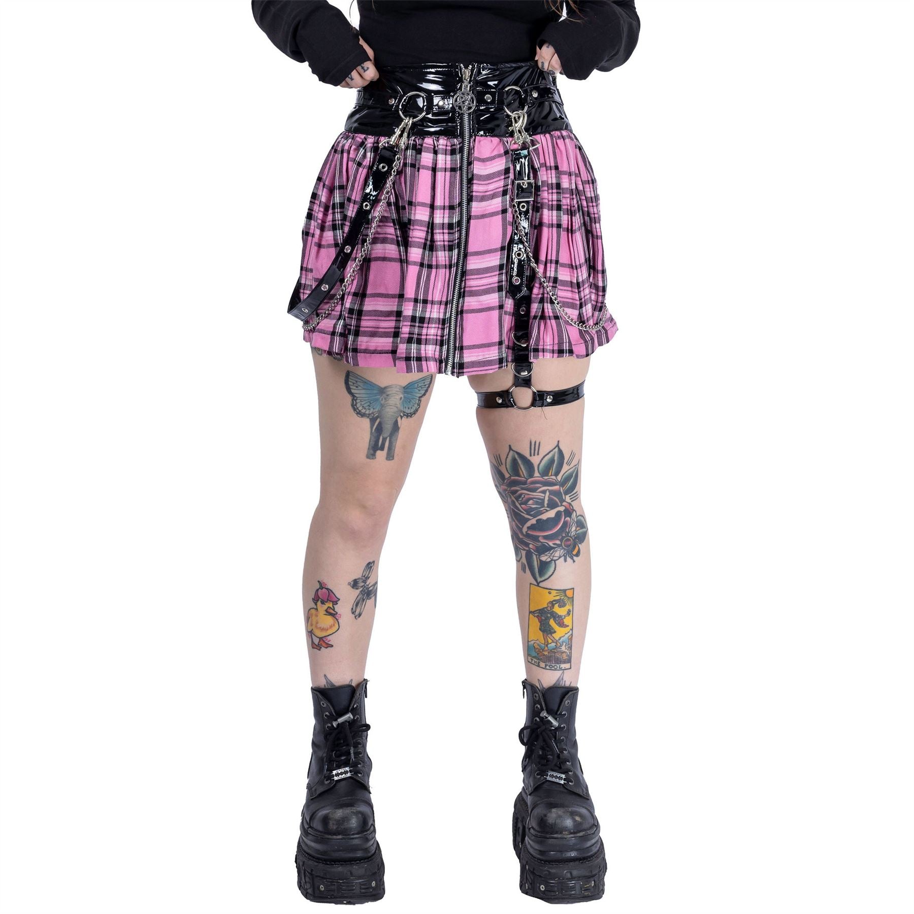 CALAMITY SKIRT - PINK CHECK – Eurasia Crafts
